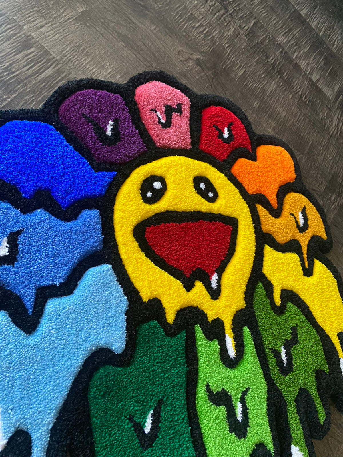 Melting Smiley Face Rug